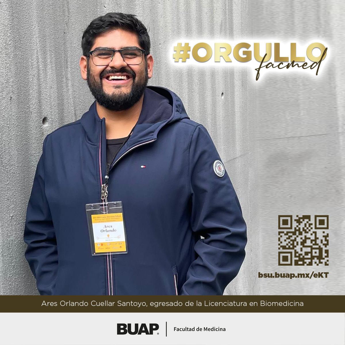 Orgullo FacMed: Ares Orlando Cuellar Santoyo, egresado de la Licenciatura en Biomedicina recibió ...
